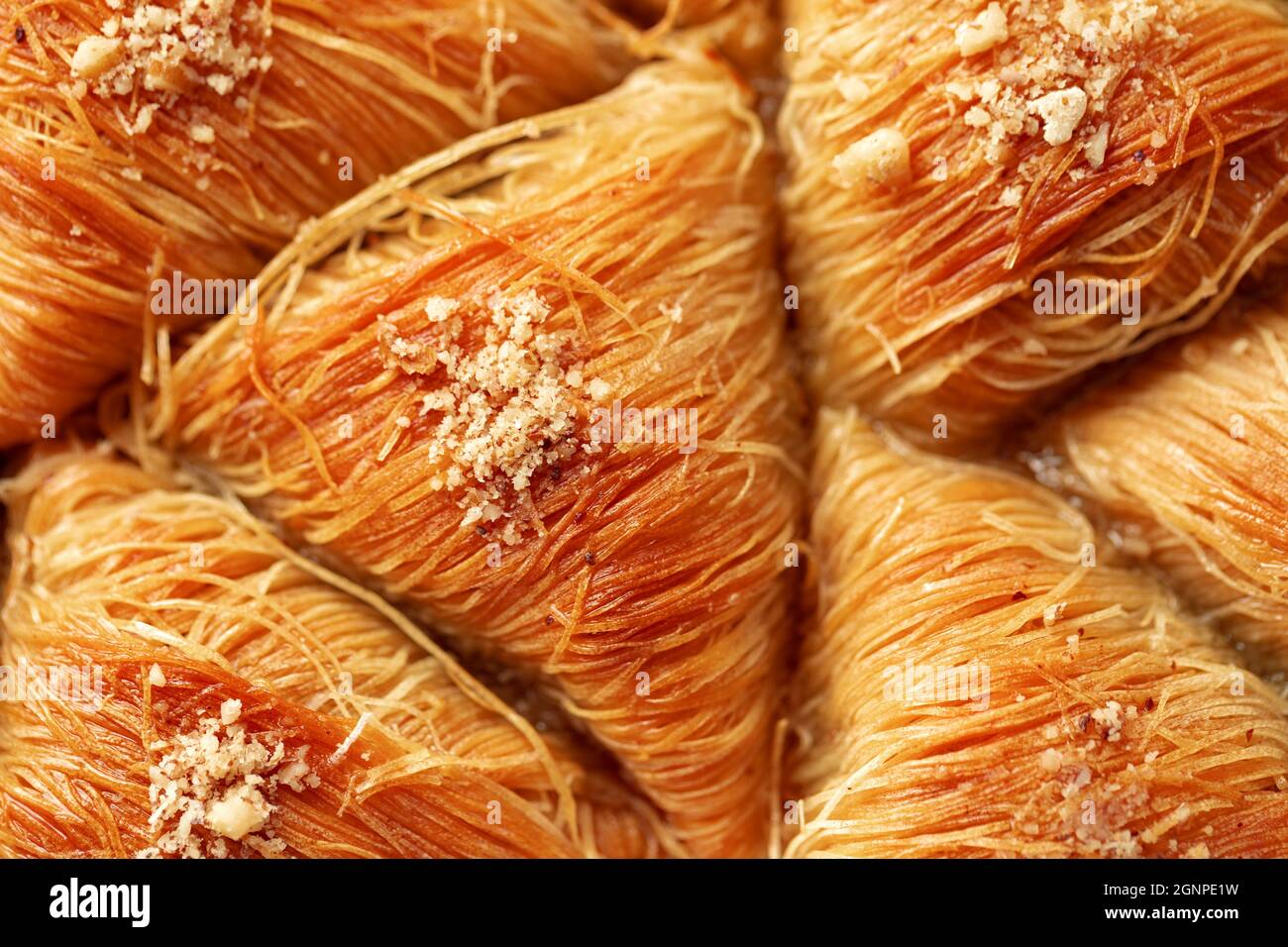 Top view food pattern texture of Turkish baklava Stock Photo - Alamy