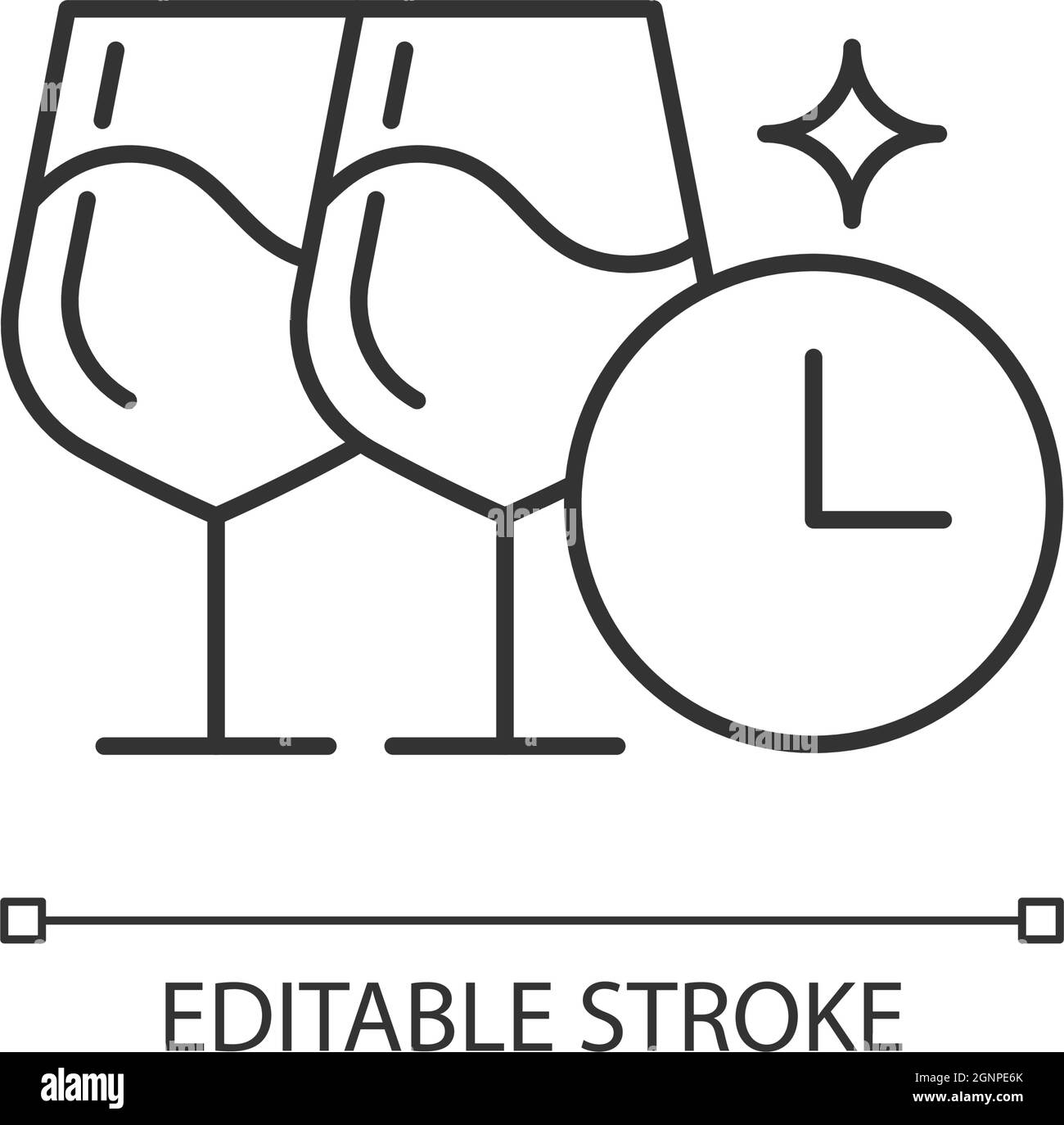 Company happy hour linear icon Stock Vector Image & Art - Alamy