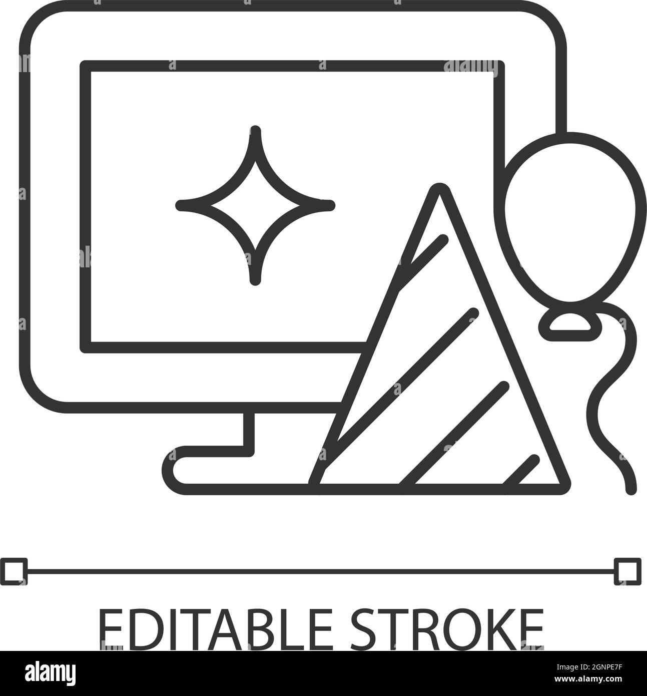 Office party linear icon Stock Vector Image & Art - Alamy