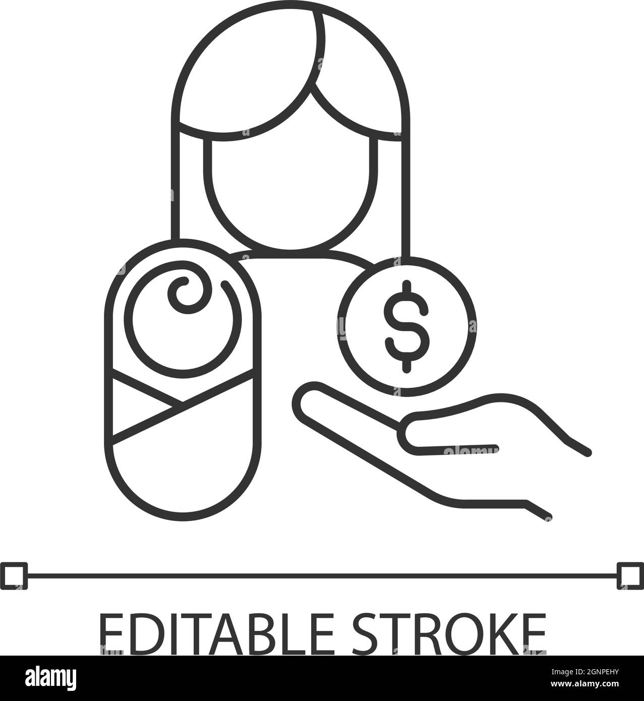 Paid parental leave linear icon Stock Vector Image & Art - Alamy