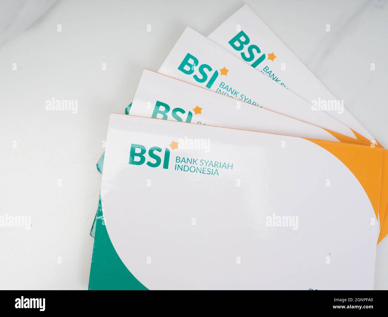 Jakarta, 26 September 2021. Pictures of Bank Syariah Indonesia or BSI ...