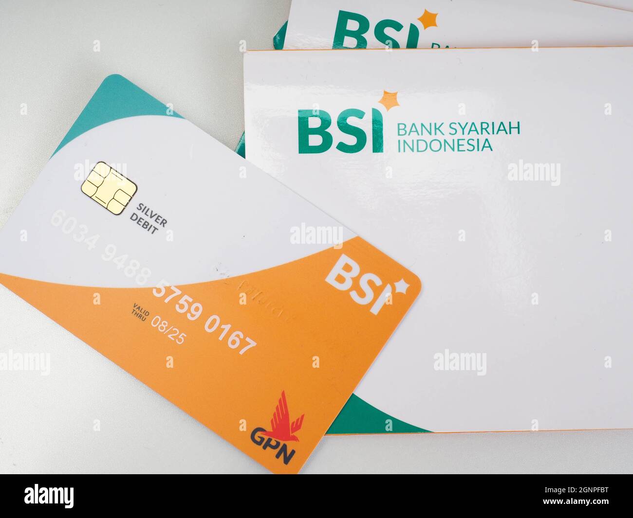 Jakarta, 26 September 2021. Pictures of Bank Syariah Indonesia or BSI ...