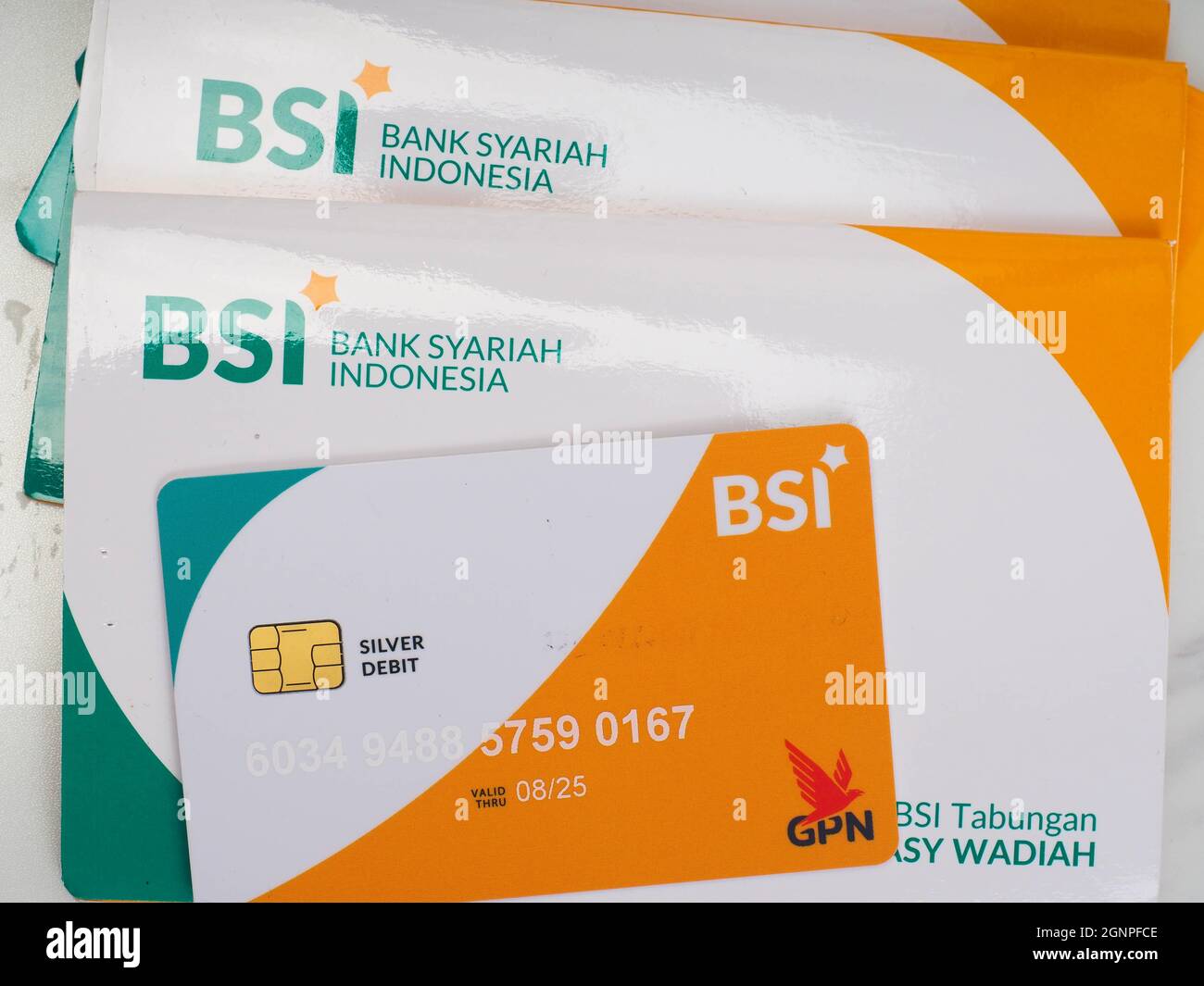 Jakarta, 26 September 2021. Pictures of Bank Syariah Indonesia or BSI ...