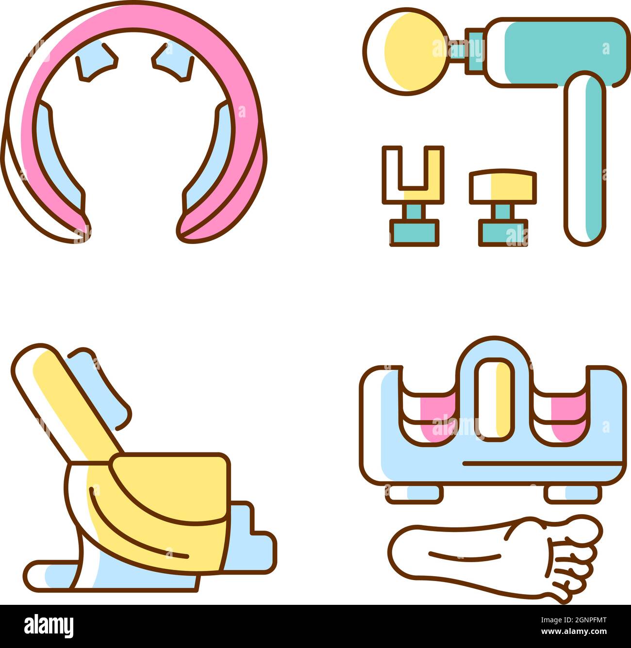 Body neck massage cartoon Cut Out Stock Images & Pictures - Alamy