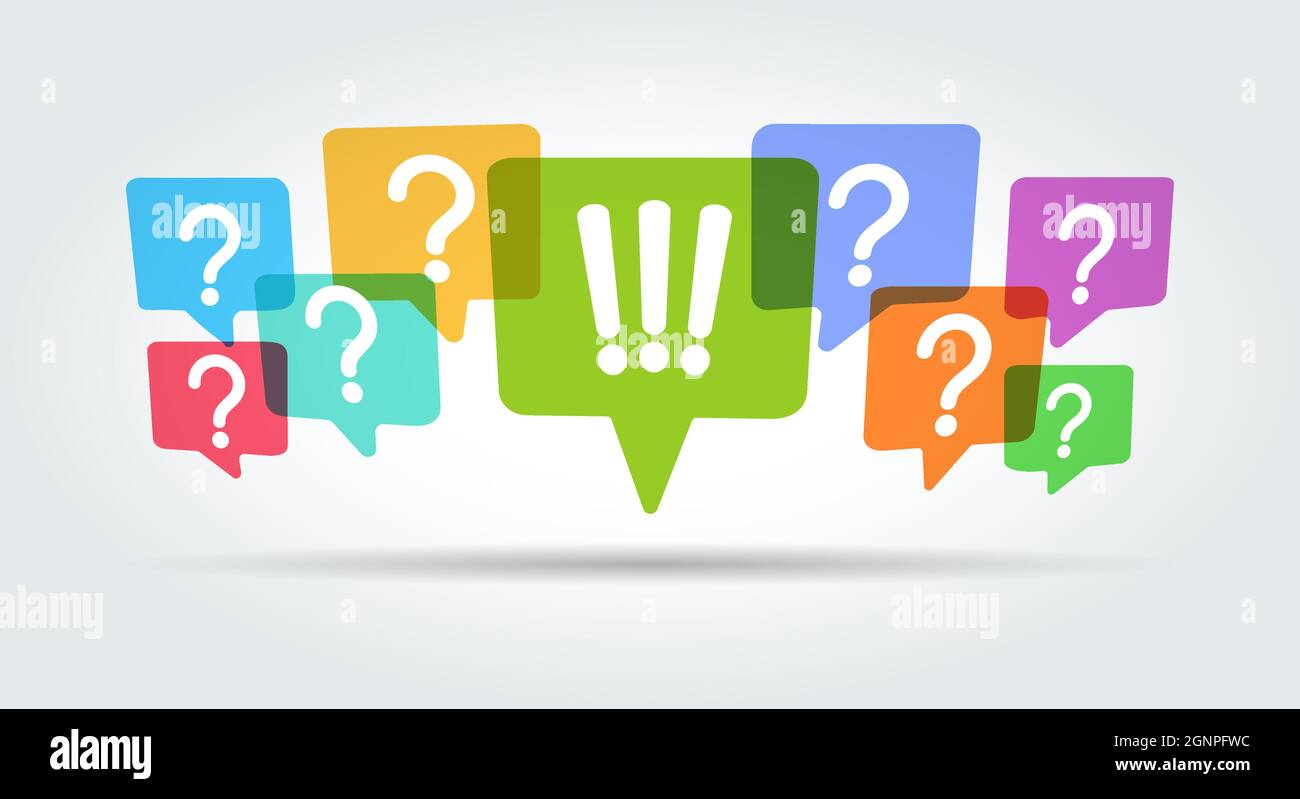Questions and idea concept Stock Vector Image & Art - Alamy