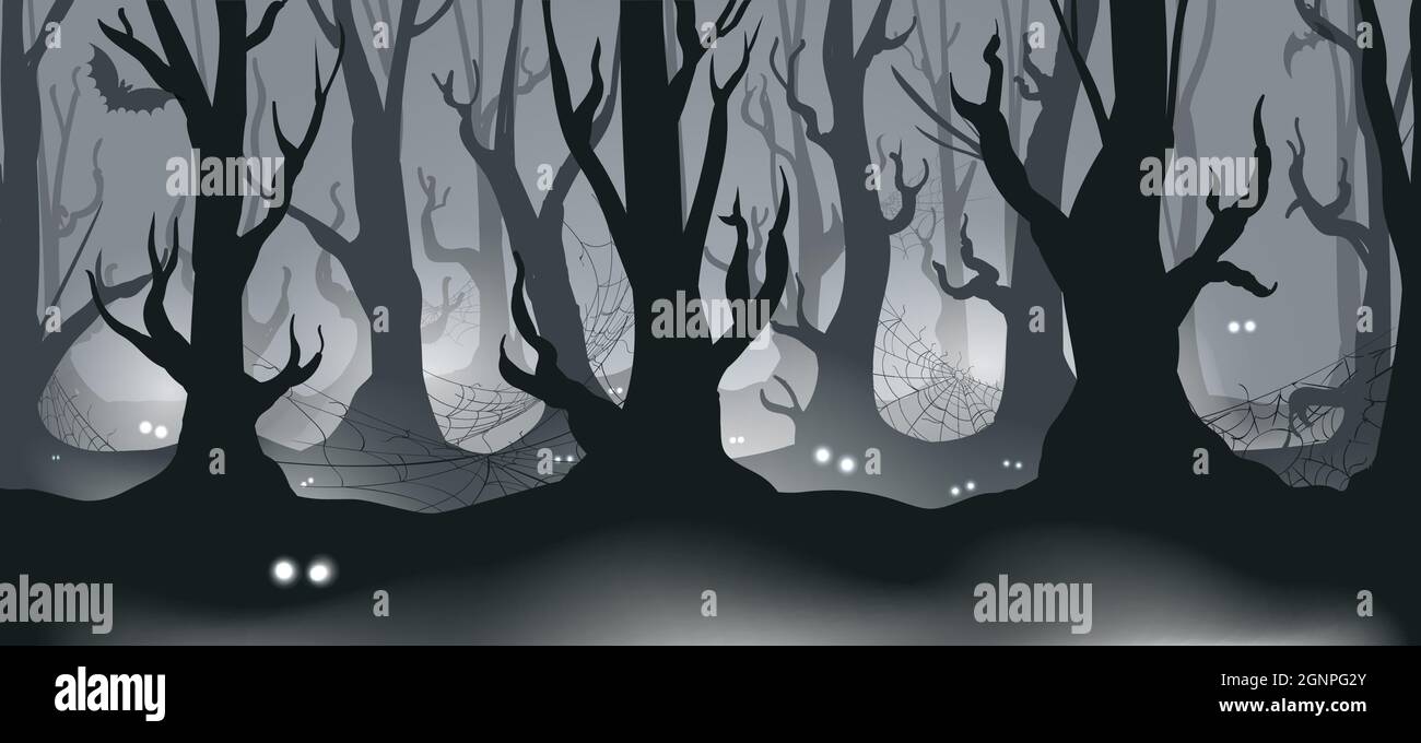 Spooky forest eyes Stock Vector Images - Alamy