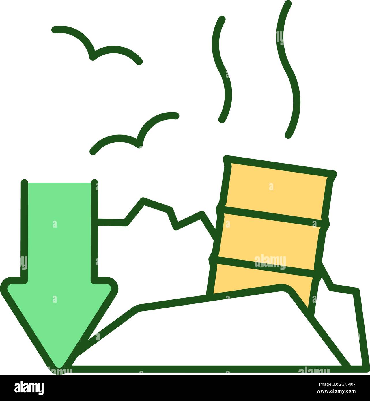 Garbage disposal RGB color icon Stock Vector Image & Art - Alamy