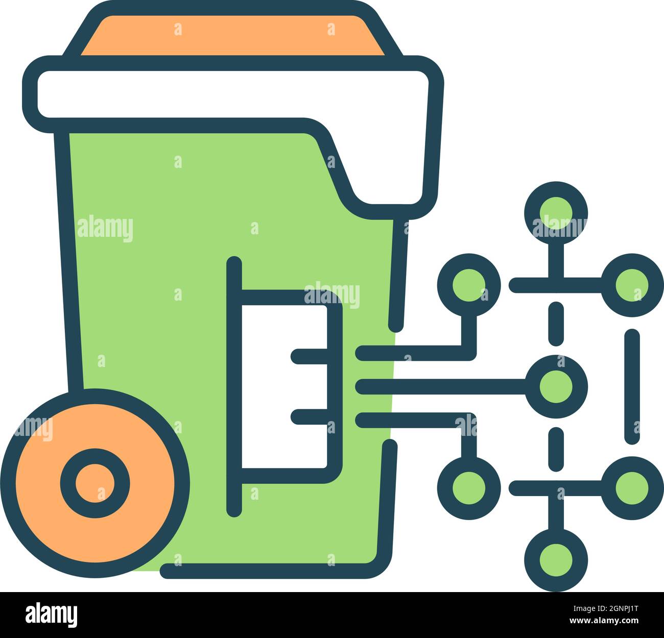 Smart bin RGB color icon Stock Vector Image & Art - Alamy