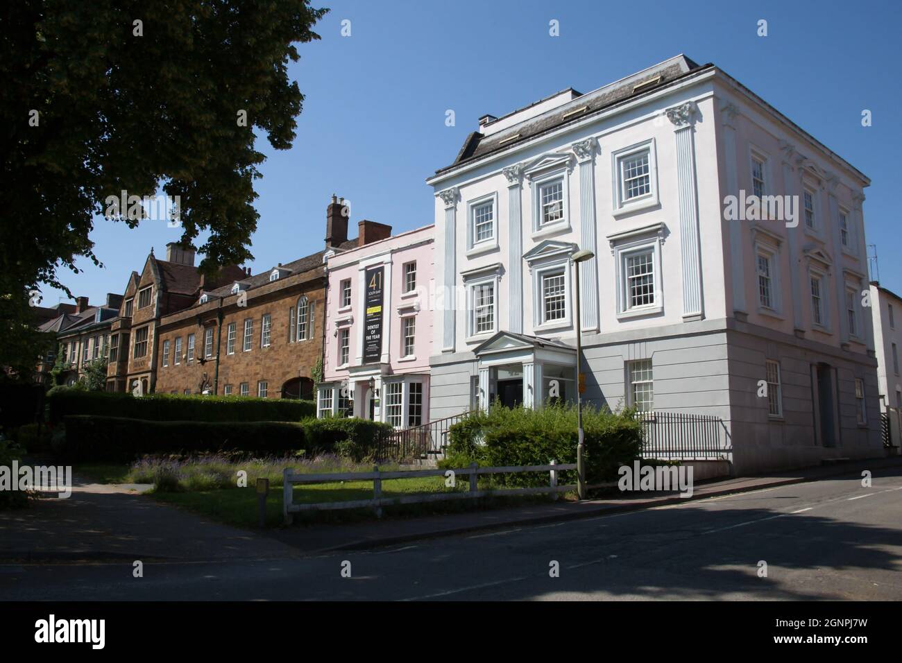 Views of buildings in Banbury town centre in Oxfordshire in the UK ...