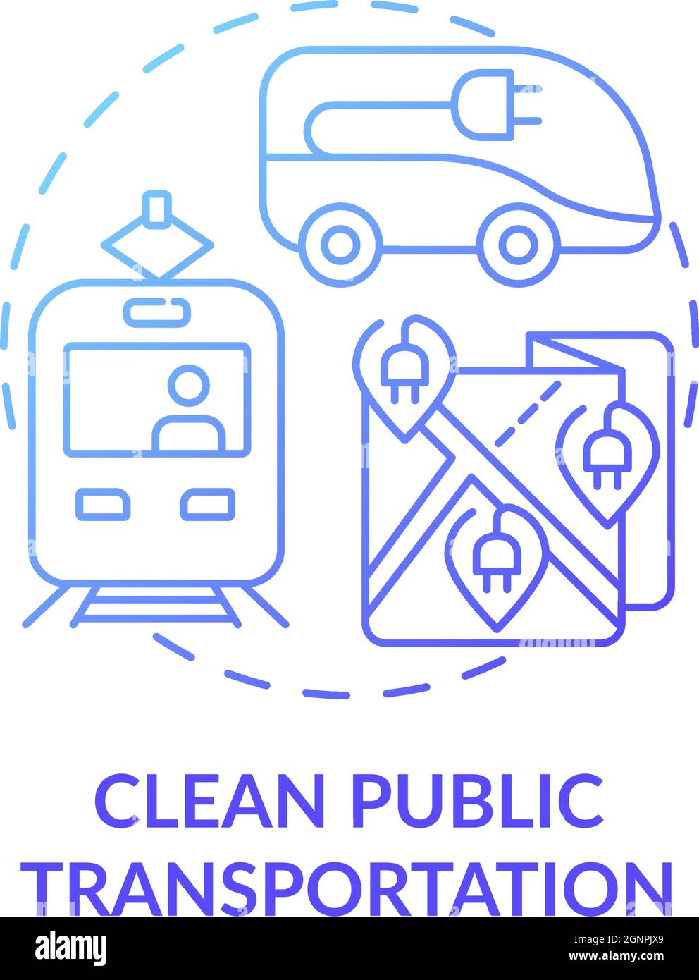 Clean public transportation concept icon Stock Vector Image & Art - Alamy
