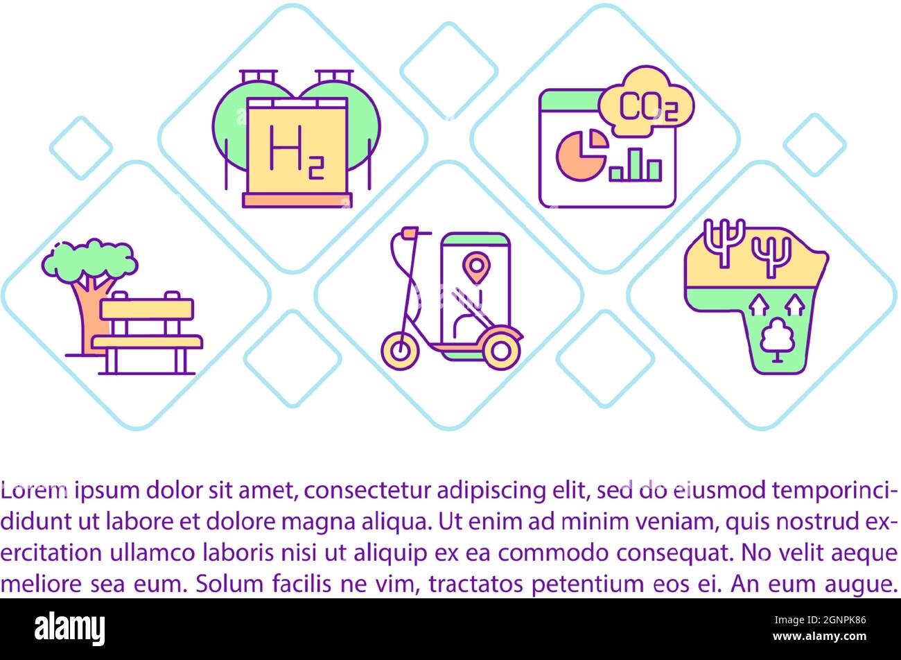 Protect air quality concept line icons with text Stock Vector Image ...