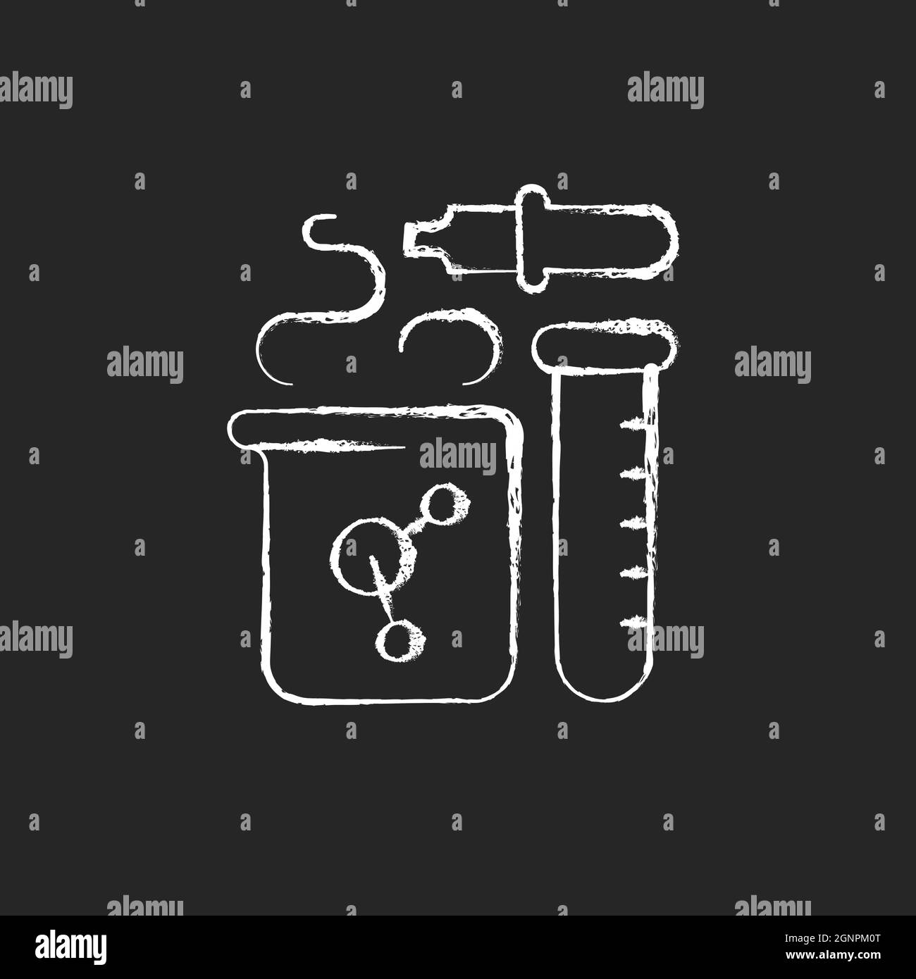 Chemistry chalk white icon on dark background Stock Vector Image & Art ...