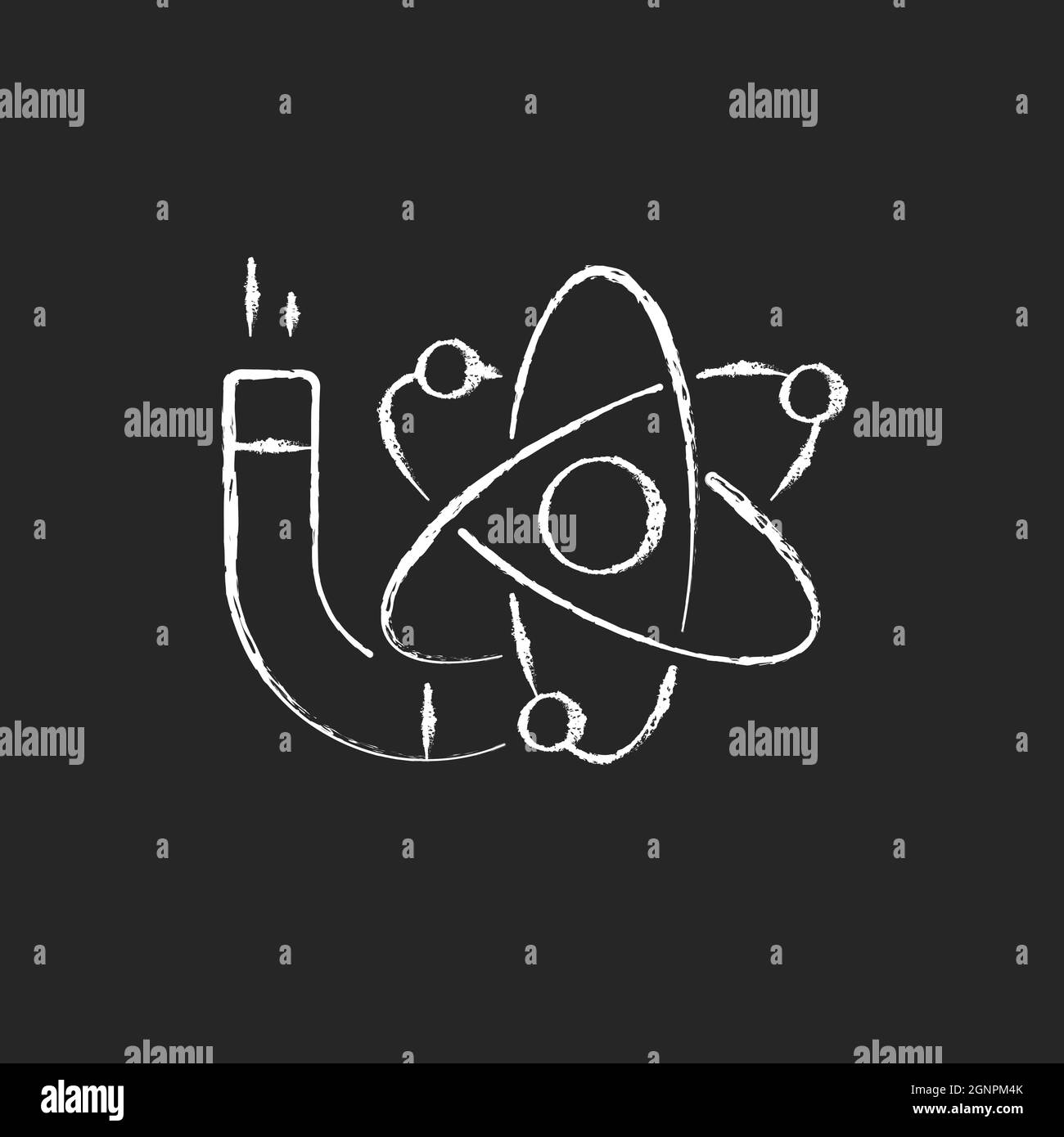 Physics chalk white icon on dark background Stock Vector Image & Art ...