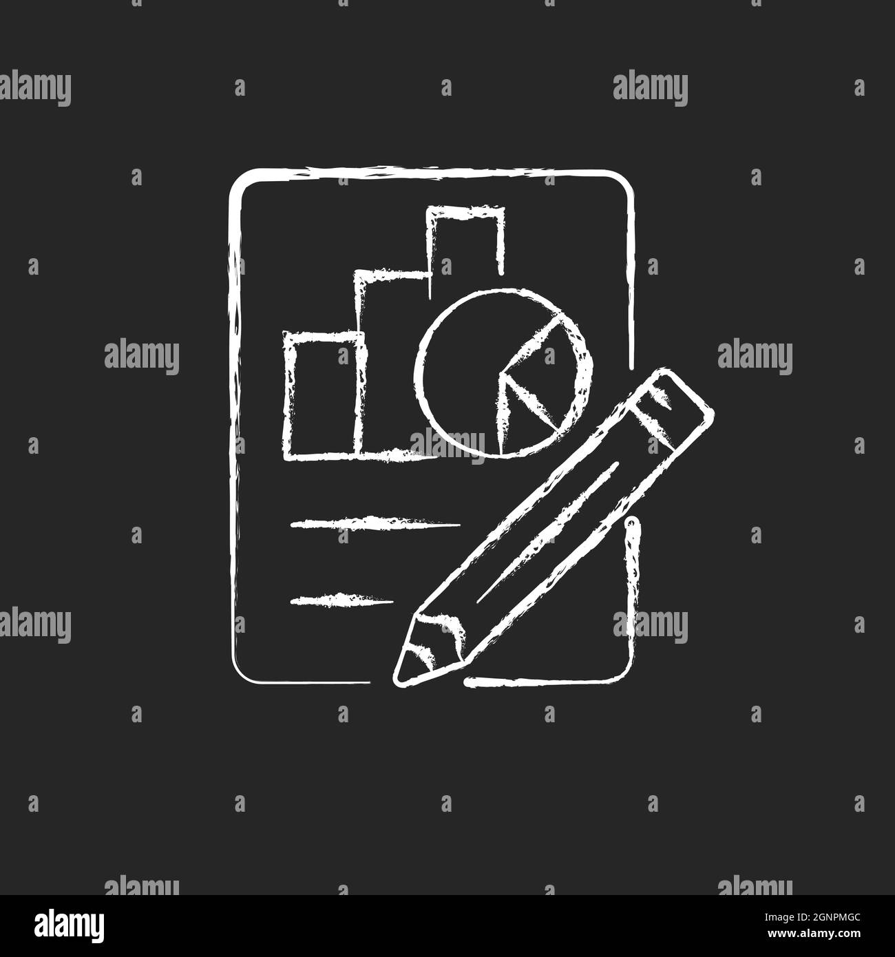 Economics chalk white icon on dark background Stock Vector Image & Art ...