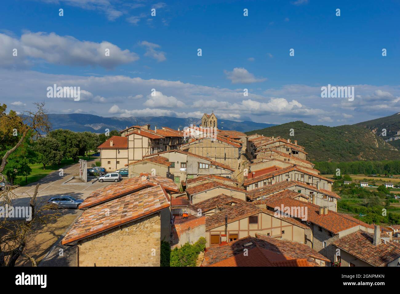 beautiful medieval municipality of Frias in the province of Burgos ...