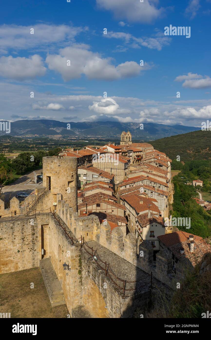beautiful medieval municipality of Frias in the province of Burgos ...