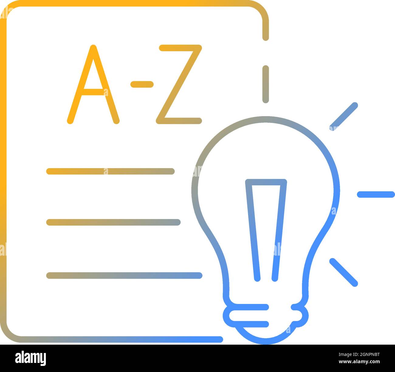 Language Arts gradient linear vector icon Stock Vector Image & Art - Alamy