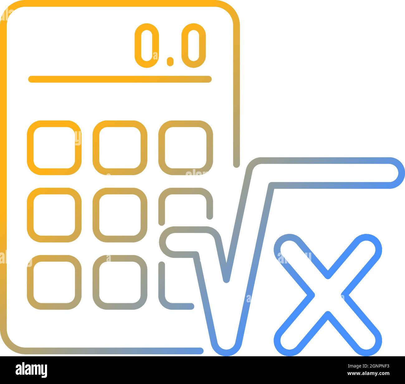 Algebra gradient linear vector icon Stock Vector Image & Art - Alamy
