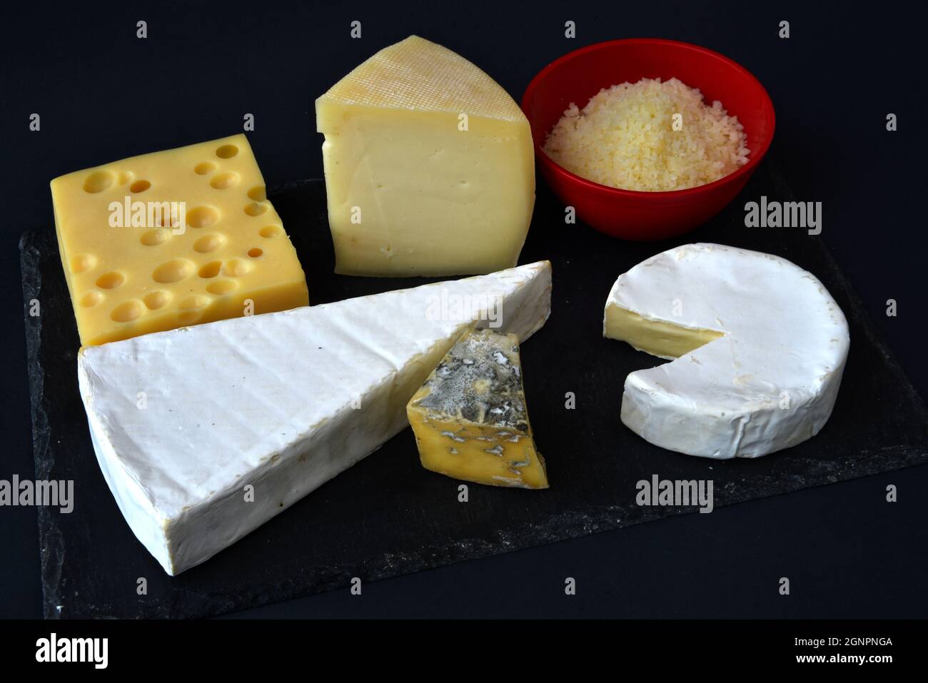 Different types of cheese Stock Photo - Alamy