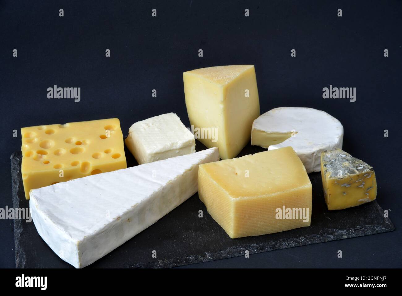 Different types of cheese Stock Photo - Alamy