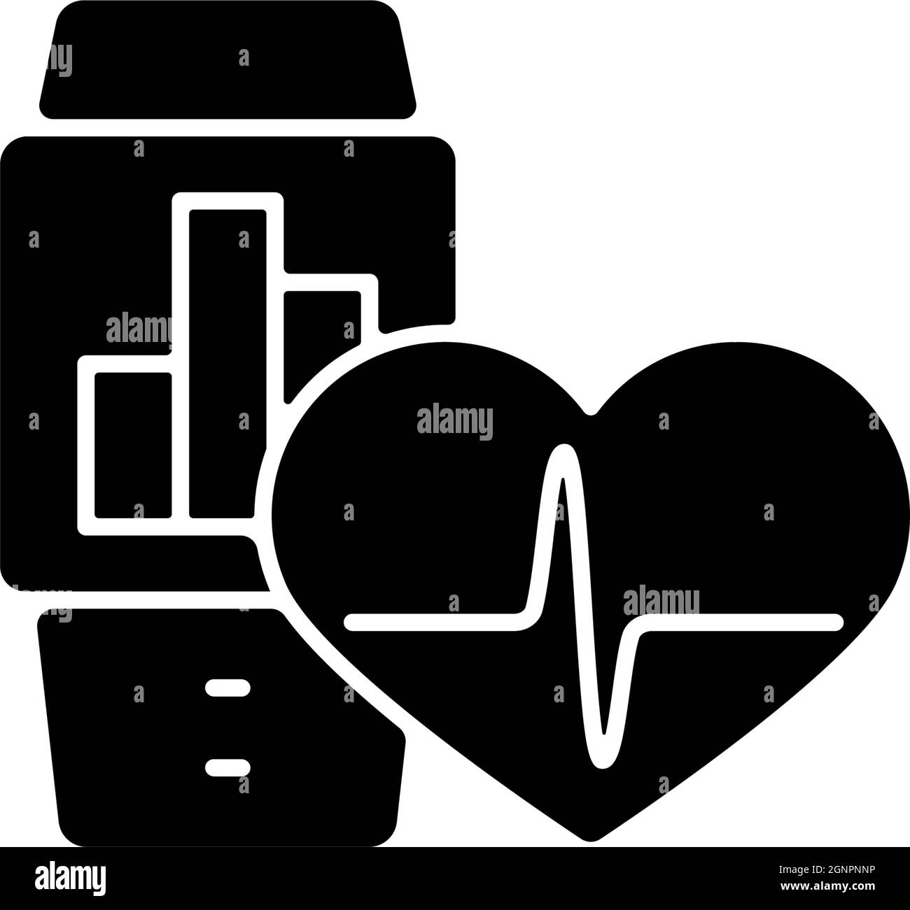 Health trackers for workers black glyph icon Stock Vector Image & Art ...