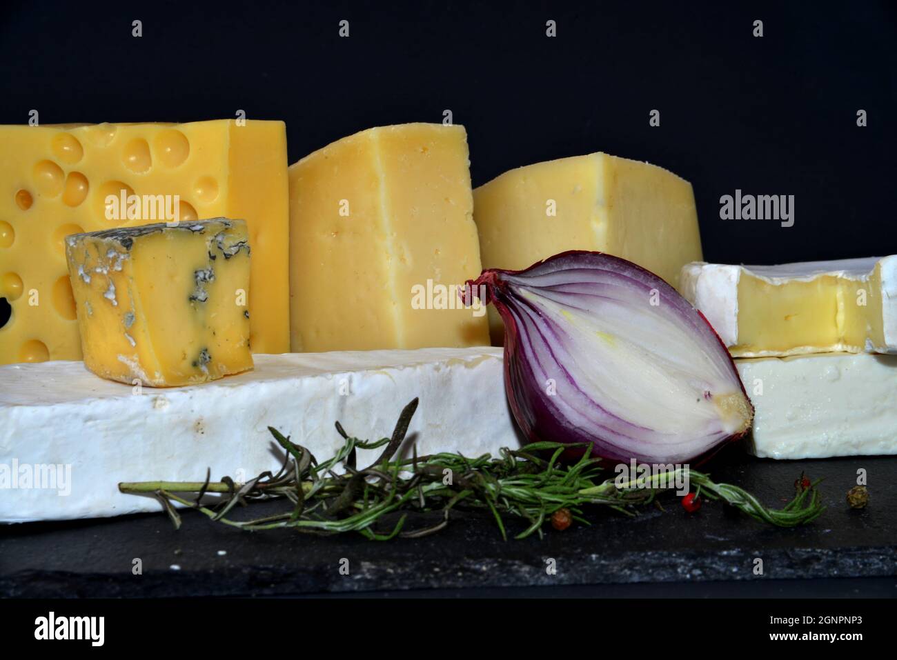 Different types of cheese Stock Photo - Alamy
