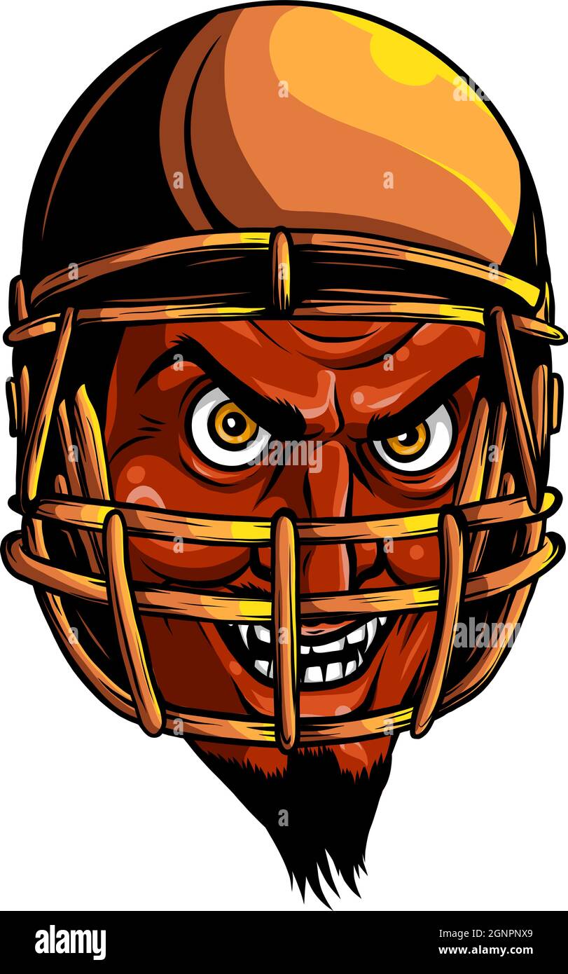 vector devil or satan American football sports mascot cartoon character ...