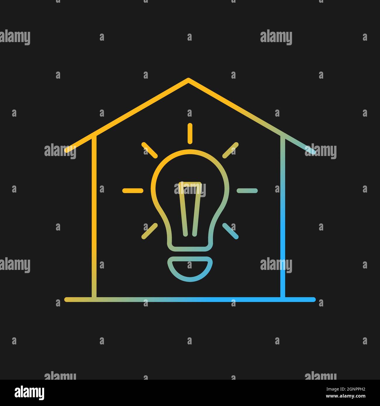 Lighting Gradient Vector Icon For Dark Theme Stock Vector Image And Art Alamy