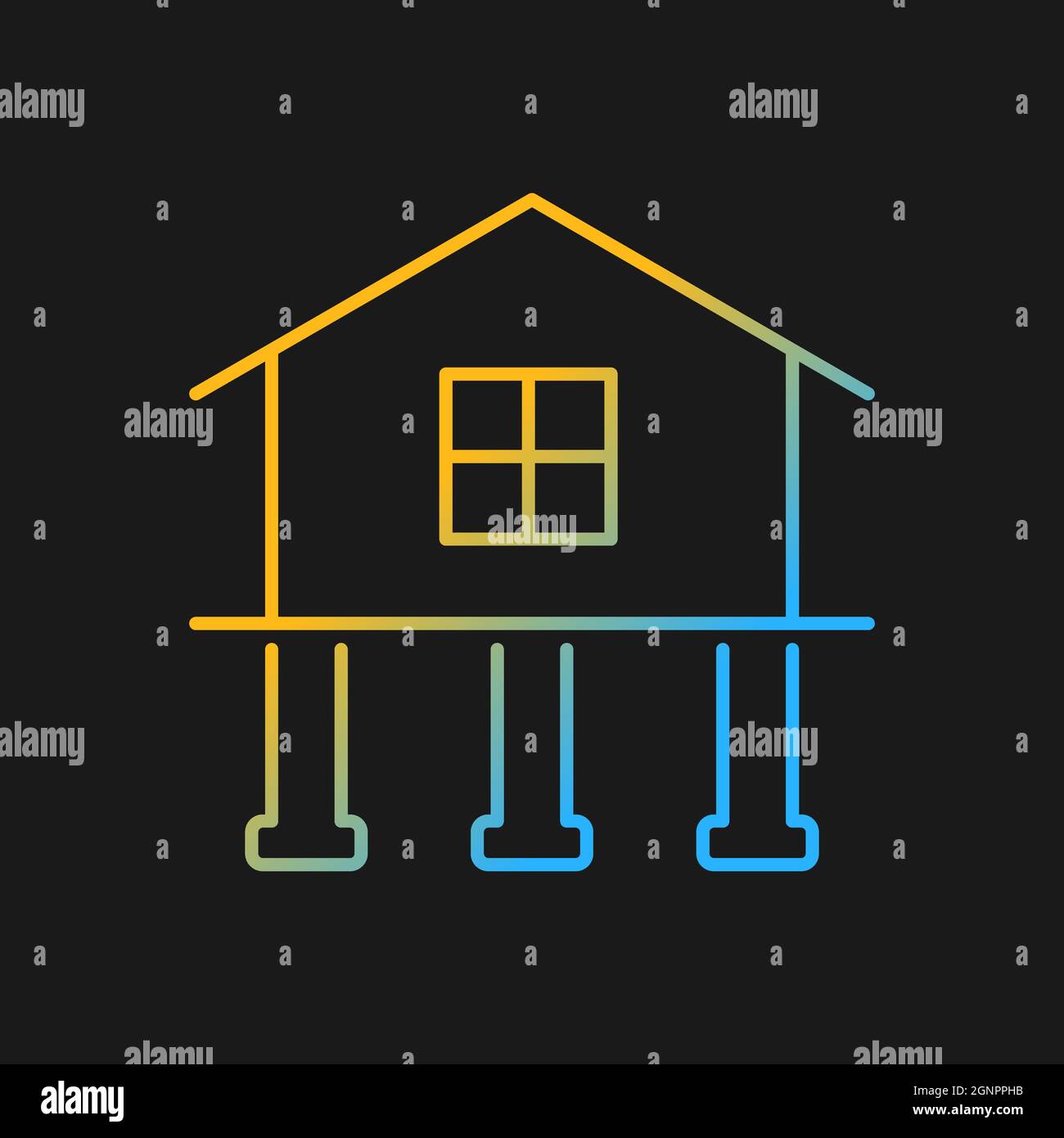 Strength and stability gradient vector icon for dark theme Stock Vector ...