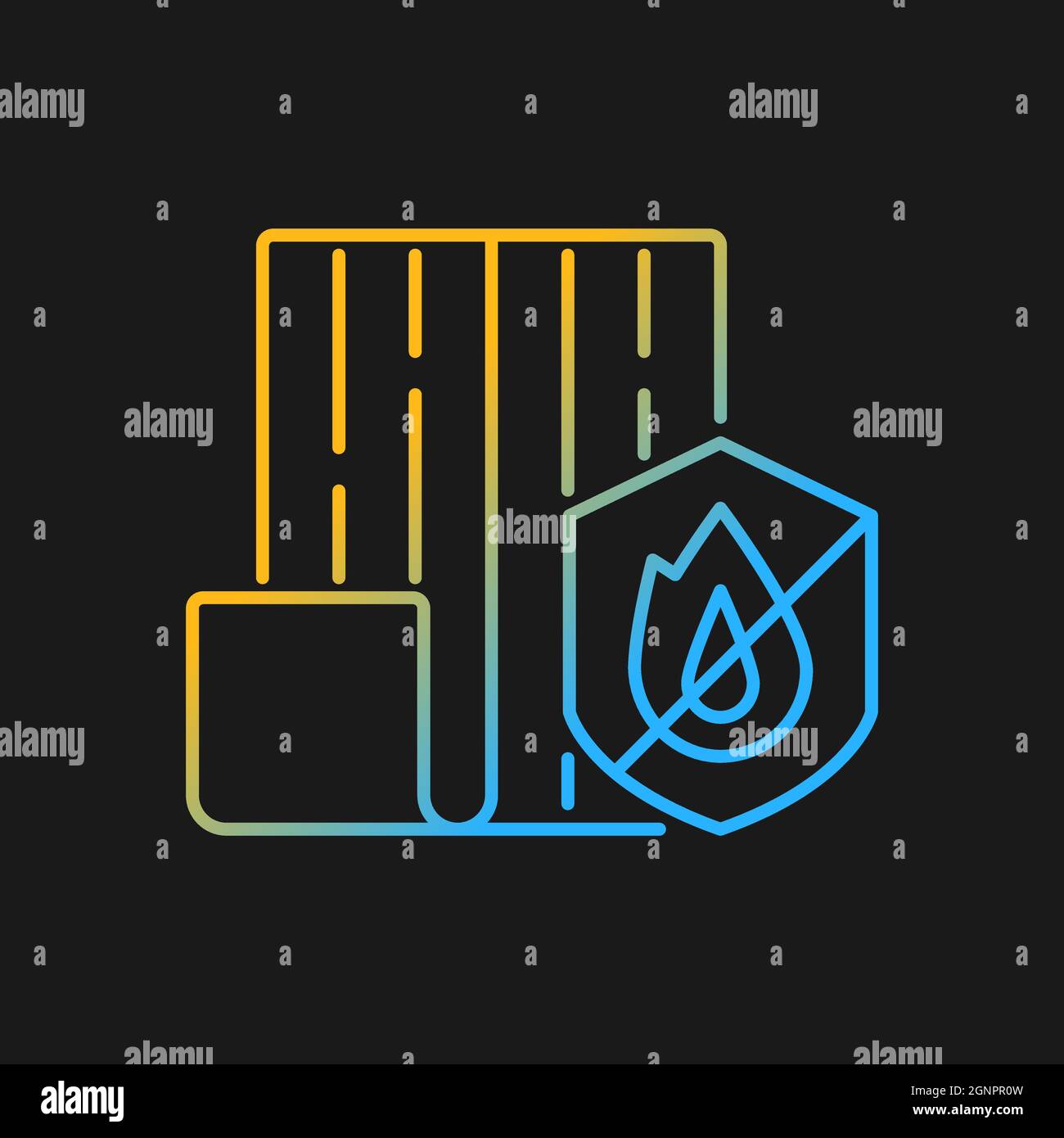 Resistance to fire gradient vector icon for dark theme Stock Vector ...