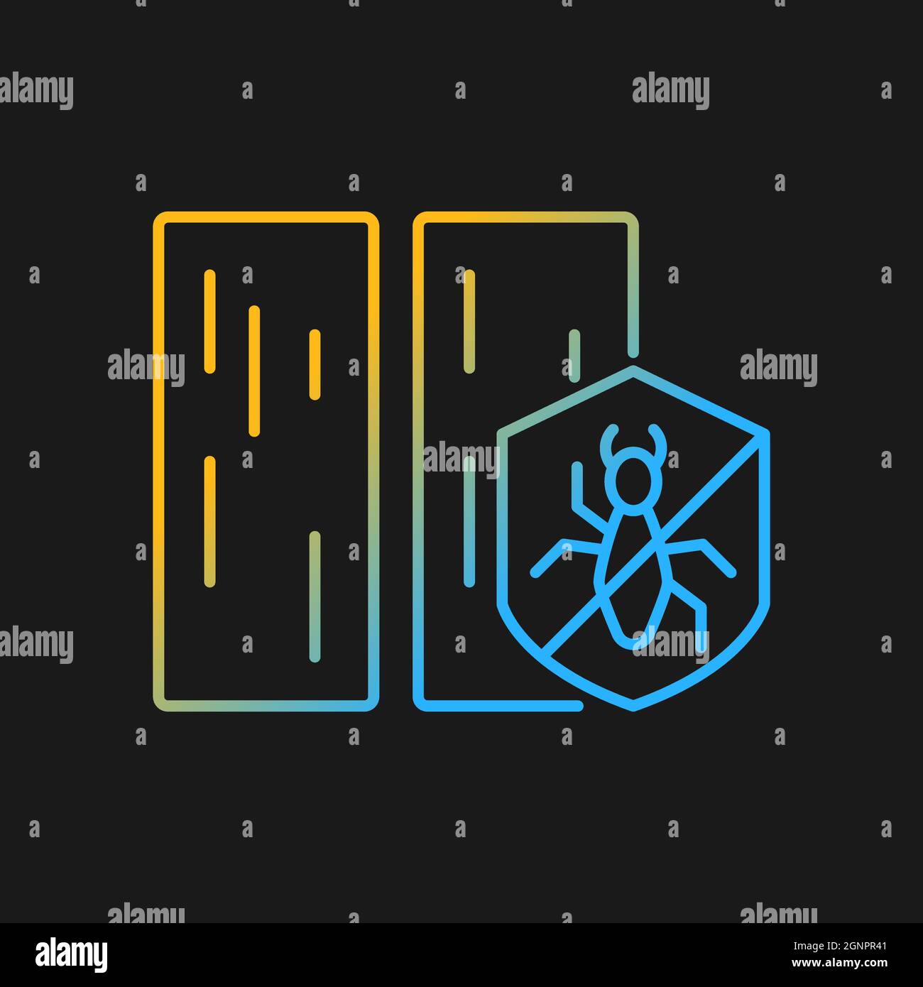 Protection from termite gradient vector icon for dark theme Stock ...
