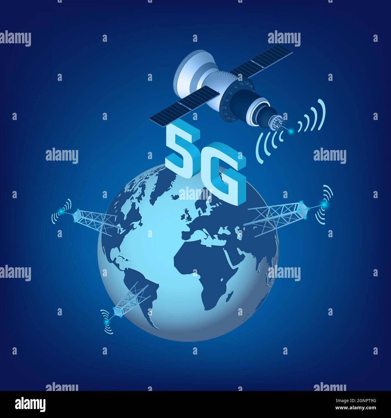 5g towers Stock Vector Images - Alamy