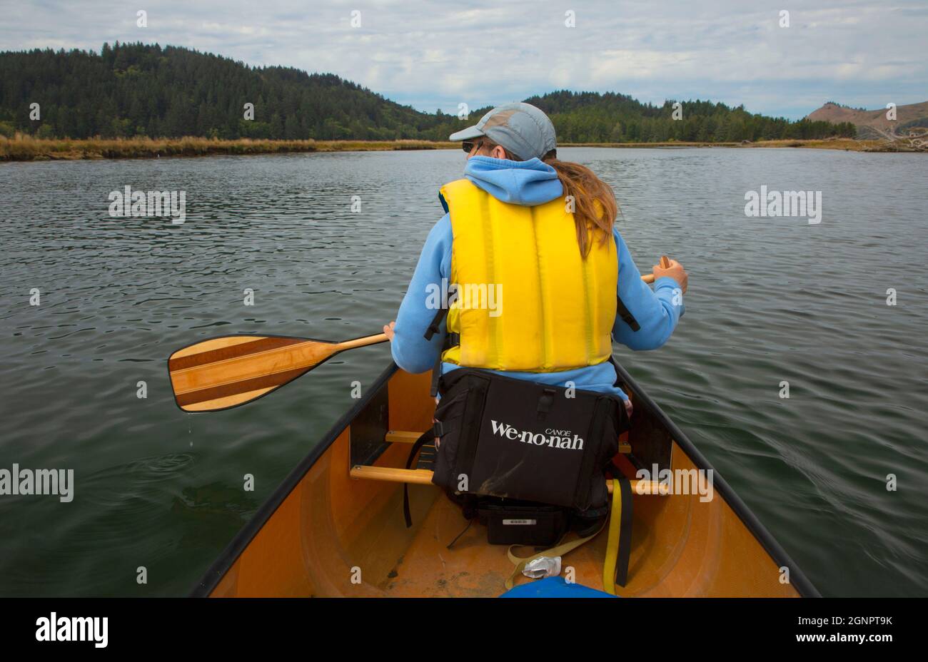 Canoeing in Salmon River estuary, Knight Park, Lincoln County, Oregon ...
