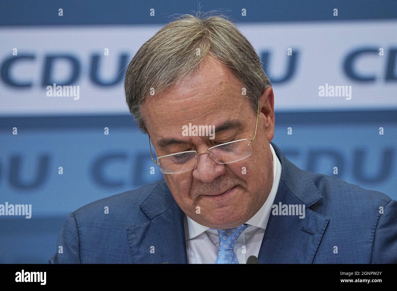 Berlin, Germany. 27th Sep, 2021. CDU candidate for chancellor Armin ...