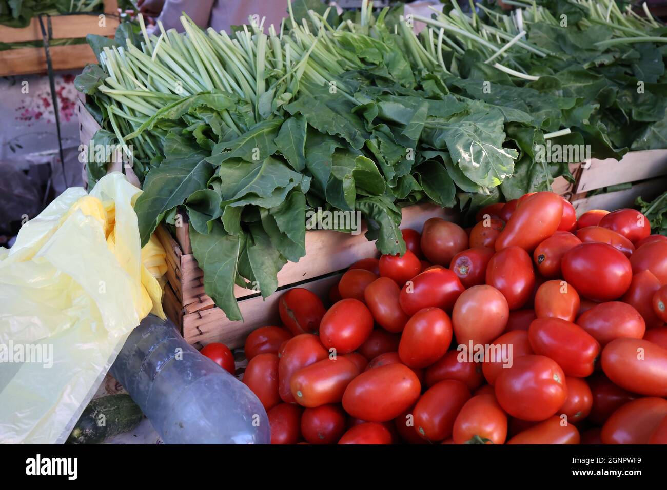 Various vegetables are sold at a bazaar in Croatia Stock Photo - Alamy