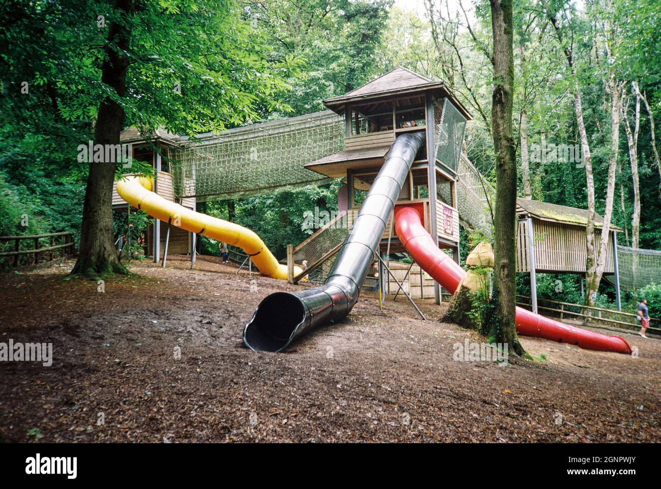 Adventure playground at the Woodlands Family Theme Park, Totnes, Devon ...