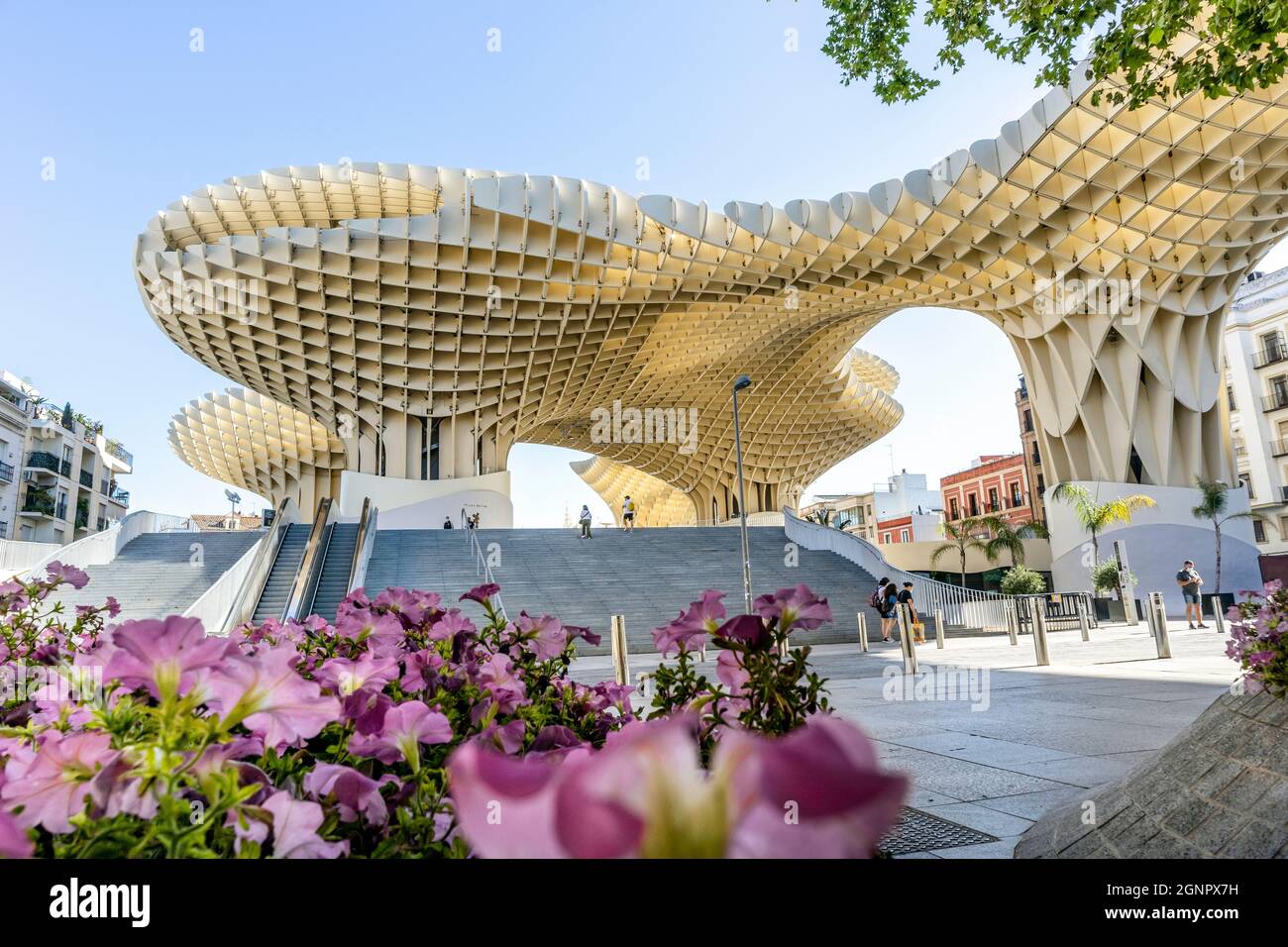 Setas de Sevilla - wooden roof with walkways on the top with an amazing ...