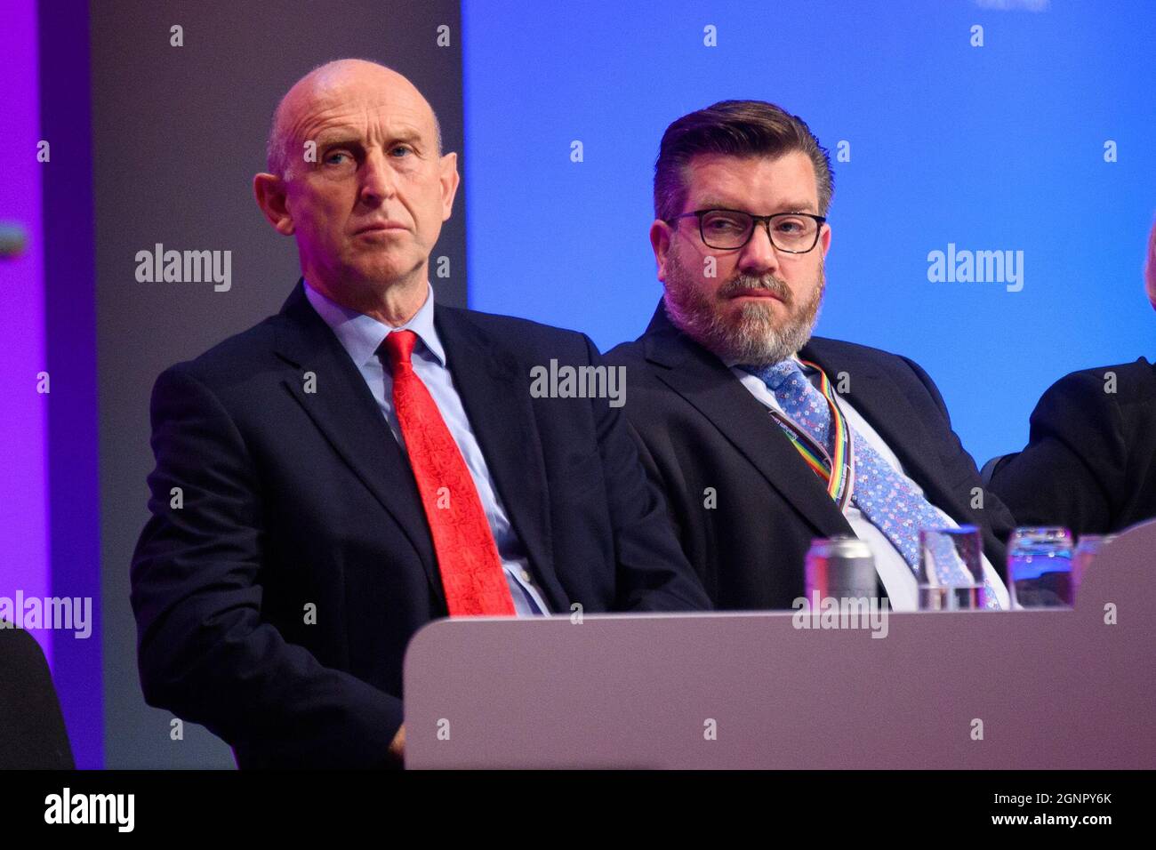Brighton, UK. 27 September 2021. Shadow Defence Secretary John Healey ...