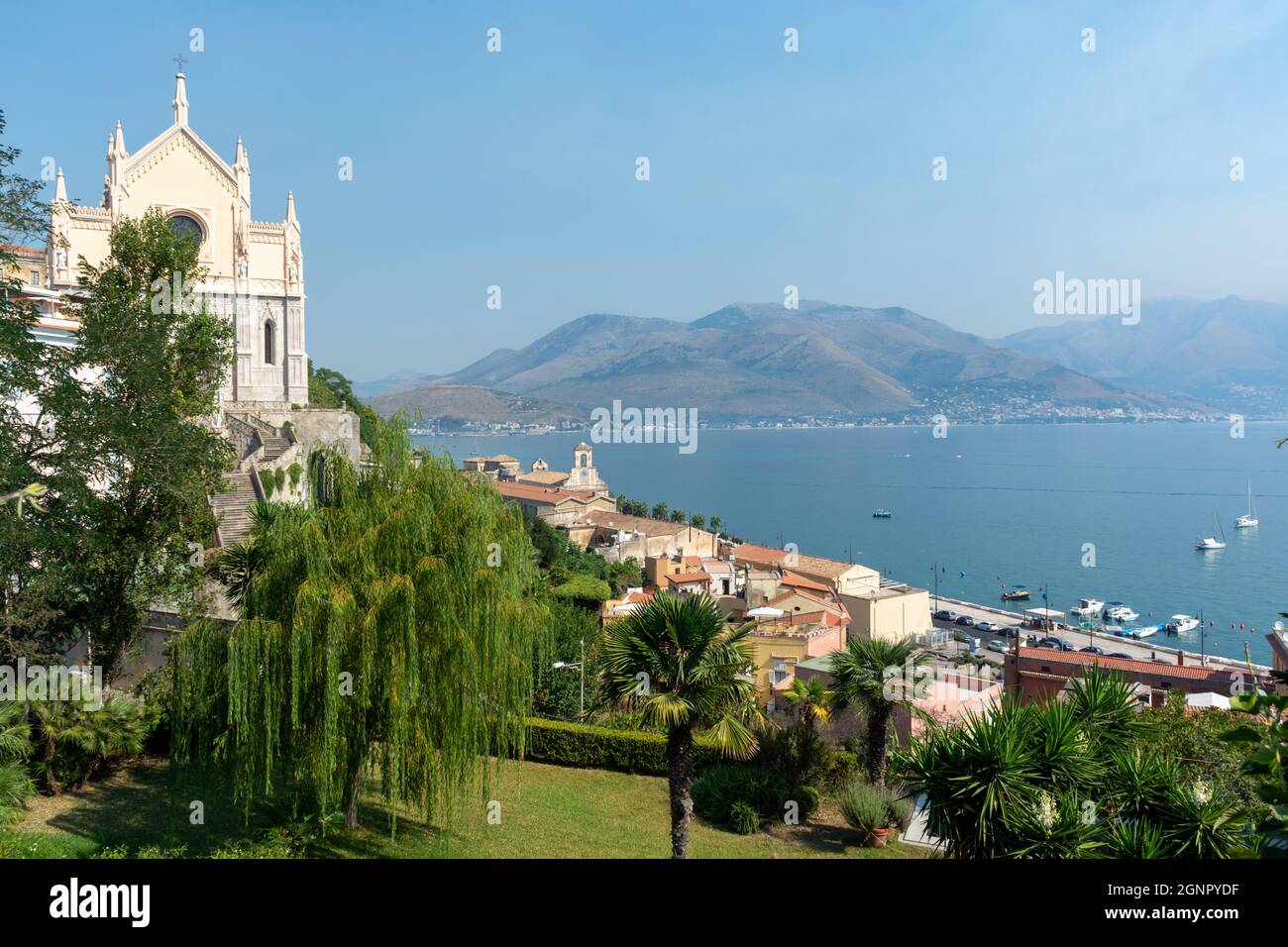 Morning walk in old part of Gaeta, ancient Italian city in province ...