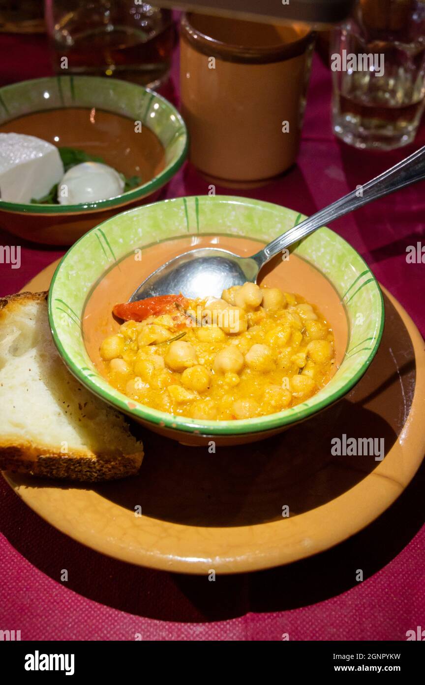 Ancient roman food antipasto chick pea salad with tomatoes and olive ...