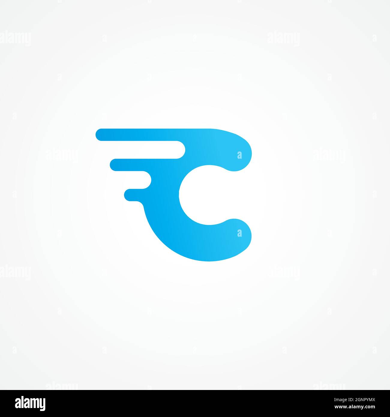 Letter C streaking with fluid effect. Initial alphabet logo design ...