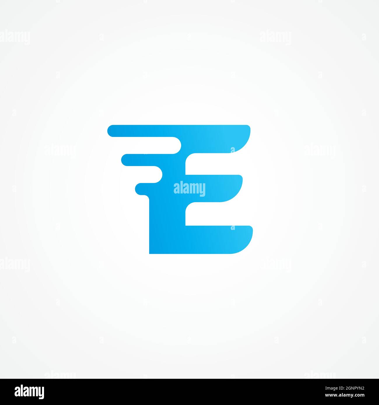 Initial alphabet logo design template. Vector illustration of letter E ...