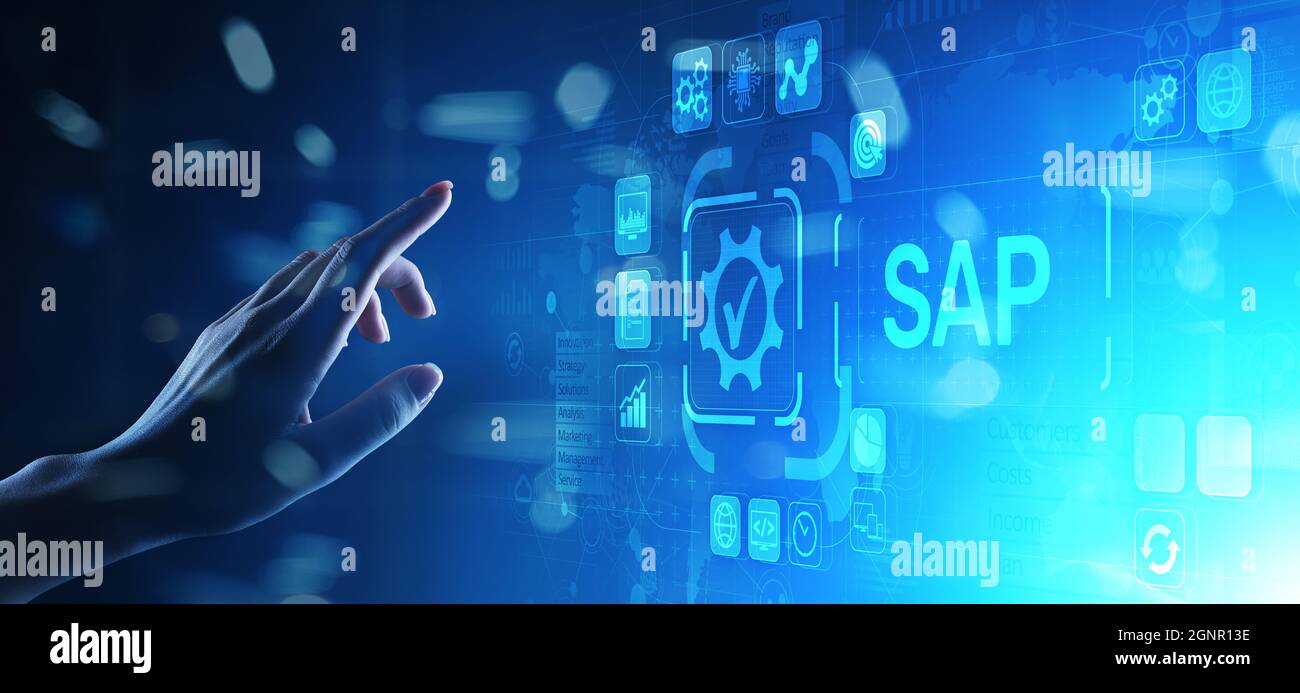 SAP - Business process automation software. ERP enterprise resources ...