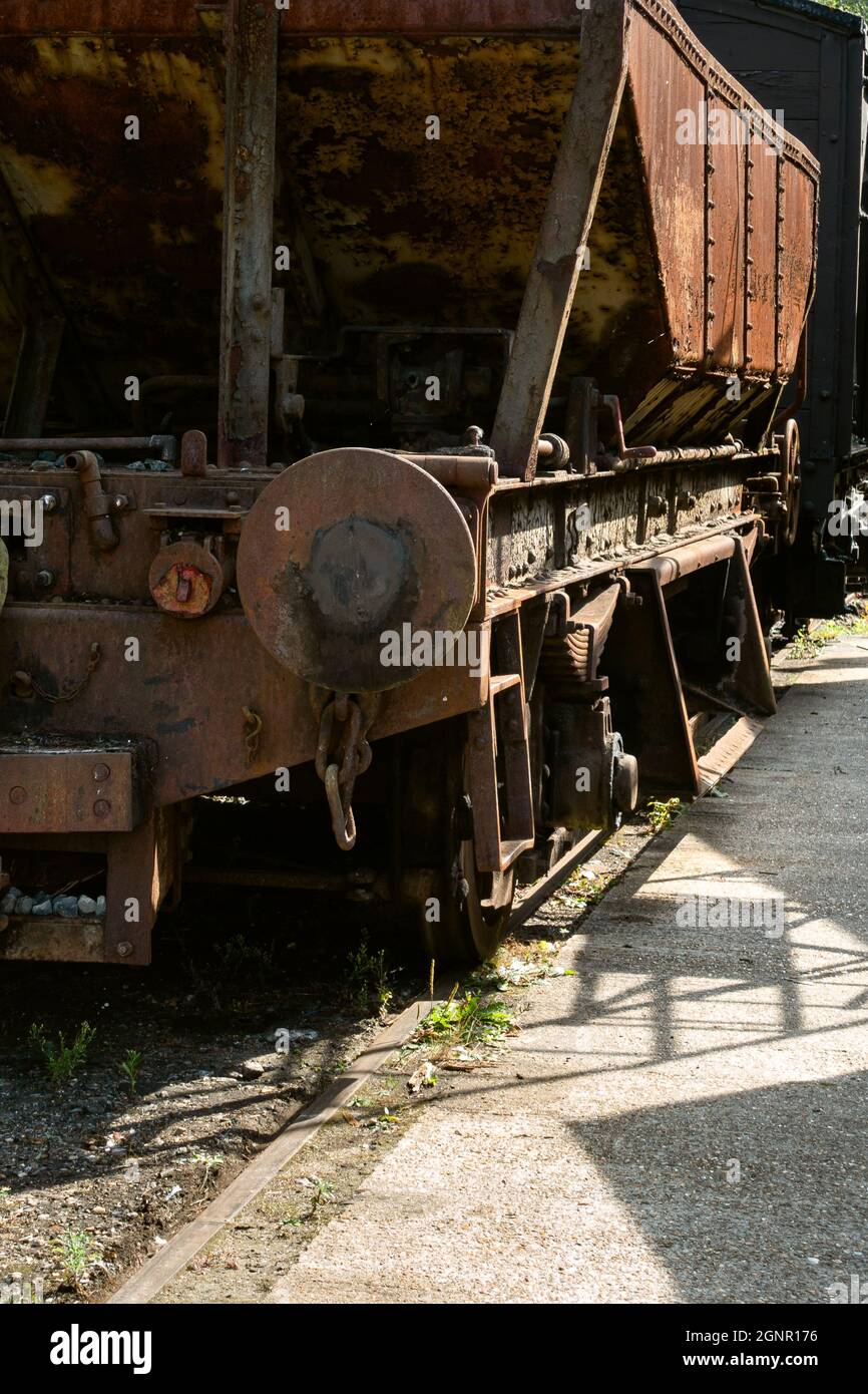 rolling stock wagons at Alresford railway station Hampshire England UK ...