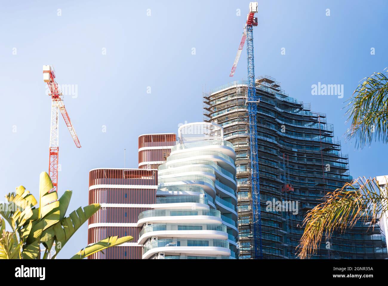 Construction site of a modern building in Limassol, Cyprus Stock Photo ...