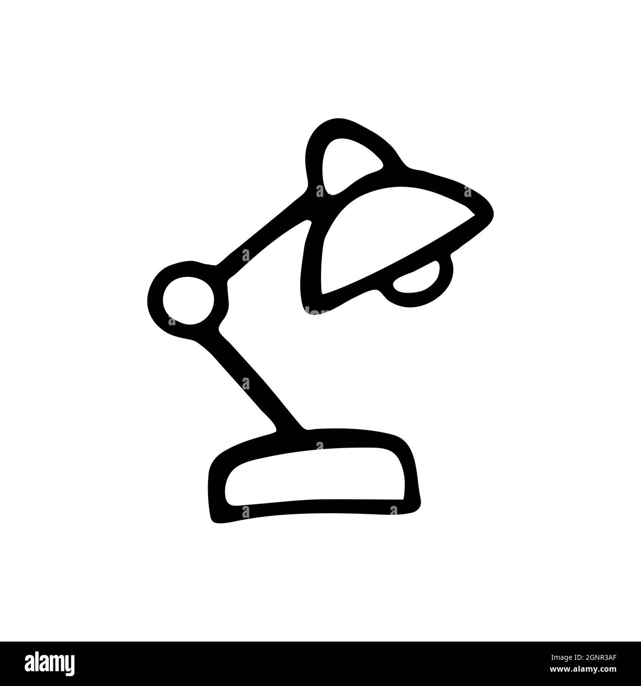 Hand drawn doodle style lamp in vector. Isolated illustration on white ...