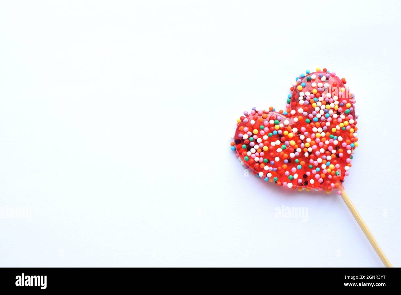 Red lollipops. Red hearts. Candy. Love and sweet concept. Valentine day ...