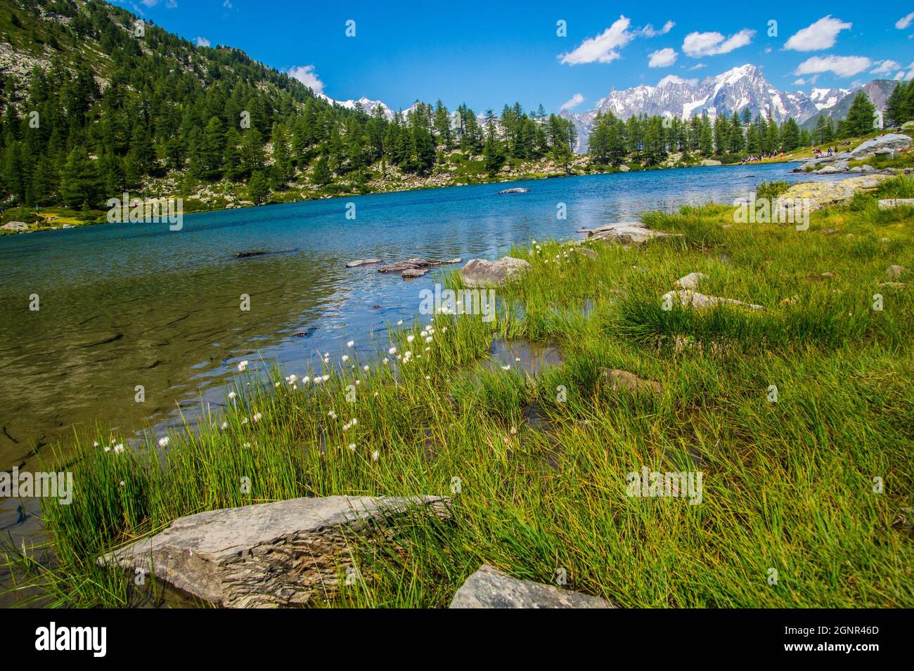 lake of arpy in val aoste in italy Stock Photo - Alamy