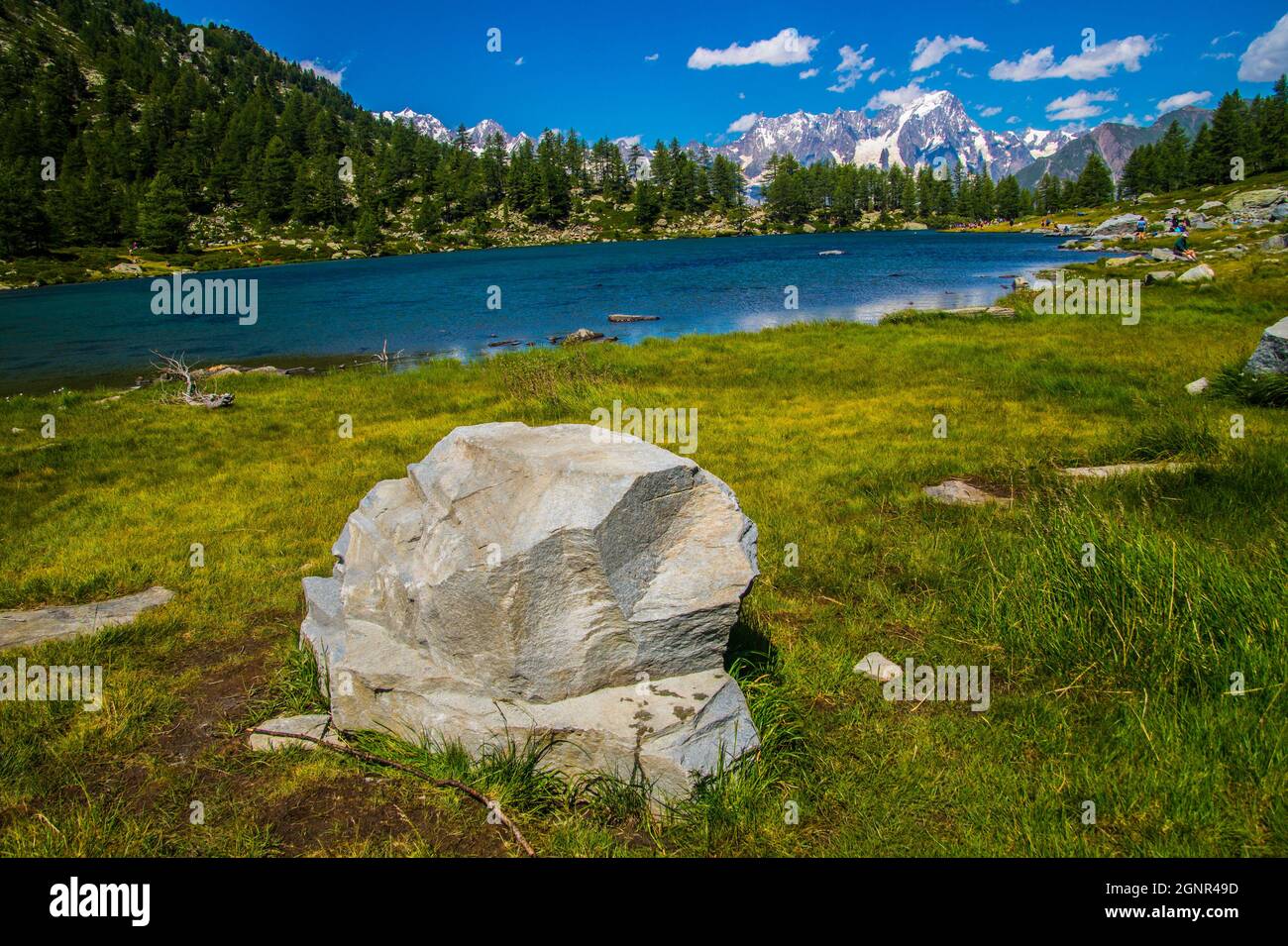 lake of arpy in val aoste in italy Stock Photo - Alamy