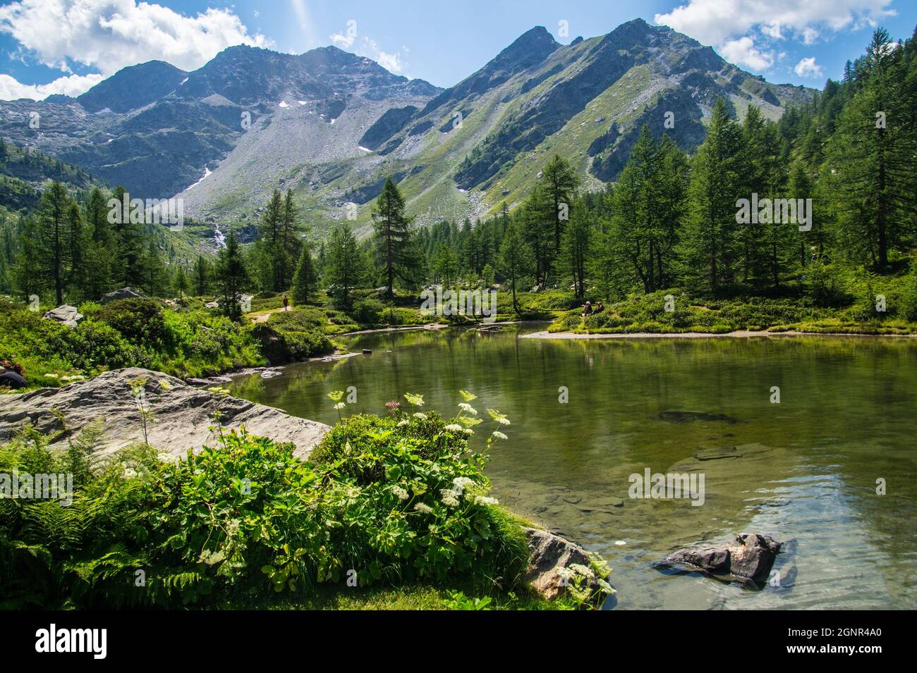 lake of arpy in val aoste in italy Stock Photo - Alamy